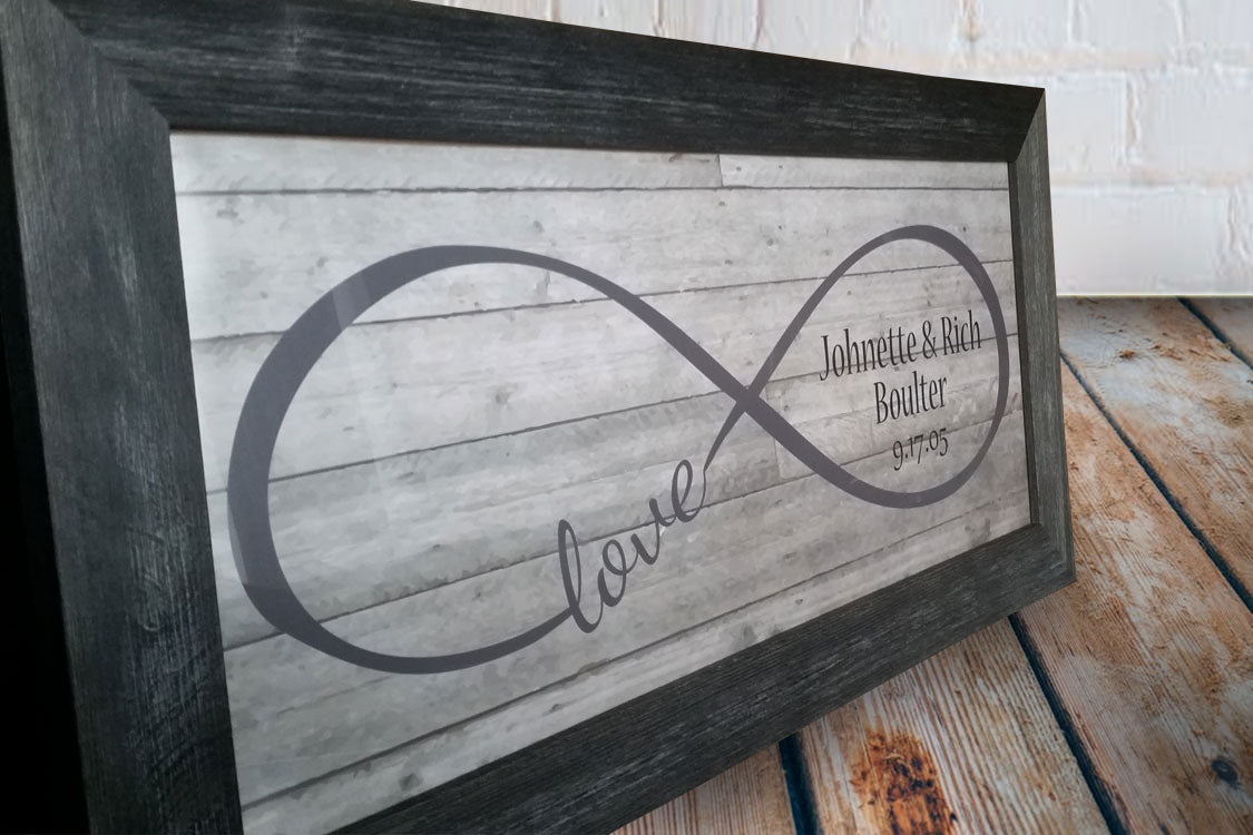 Personalized Wedding Gift - Framed Personalized Infinity Print ...