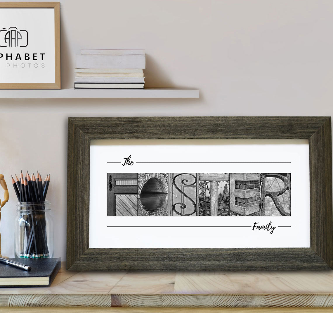 Alphabet Framed Name Art Personalized Name Art Matted Or Framed